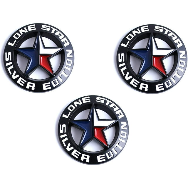 Muzzys (Set of THREE) -BLACK- LONE STAR SILVER EDITION Texas Emblem ...
