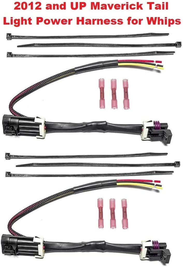 Muzzys (Set of TWO) Tail Light Whip Power Harness Adapter Splice ...