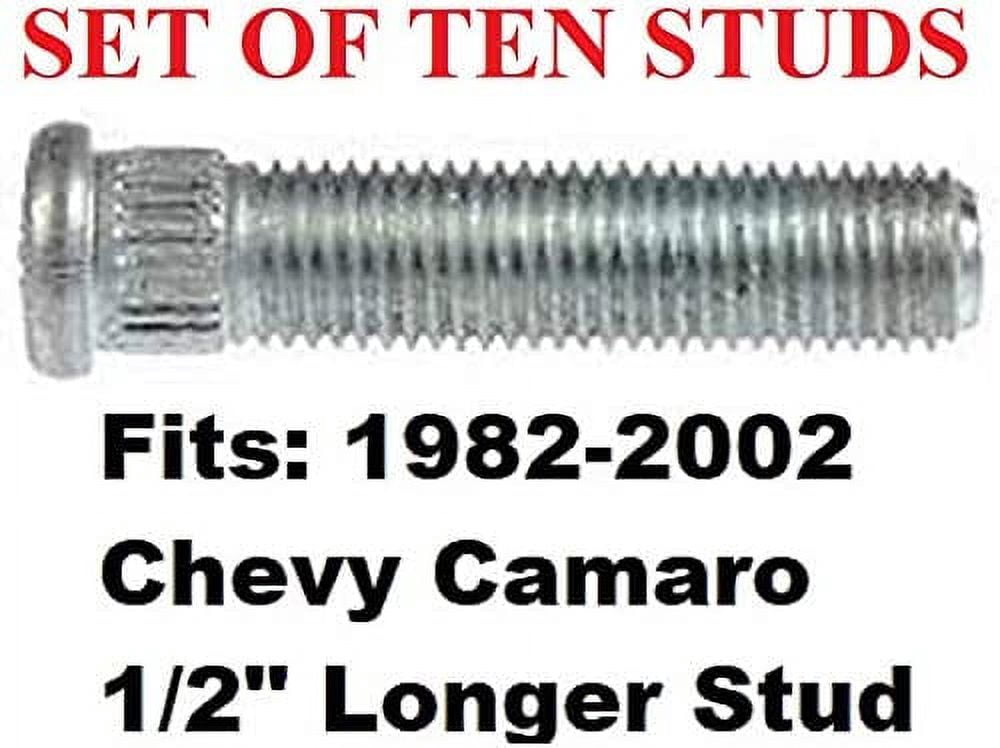 Muzzys (Set of Ten Studs) 1/2" Longer Than Stock Wheel Stud Lug Bolt ...