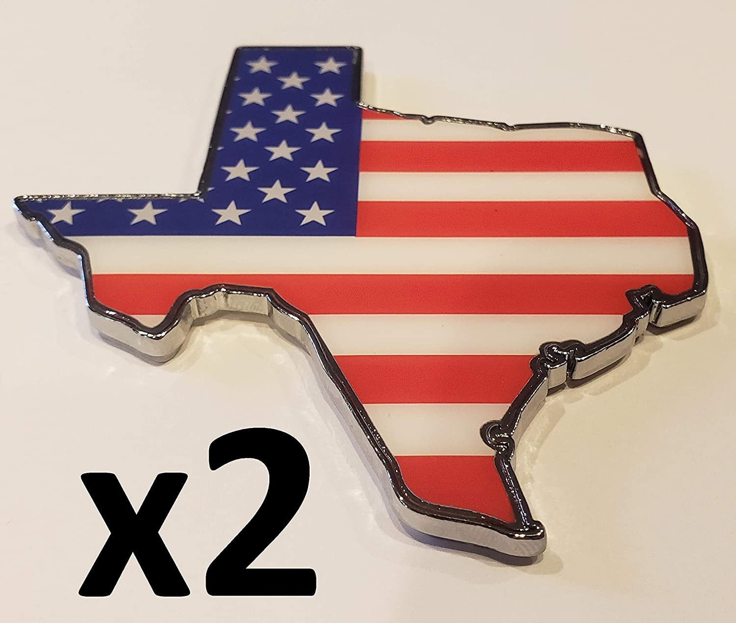 Muzzys (Set of Two) AMERICAN FLAG IN SHAPE OF TEXAS State Edition ...