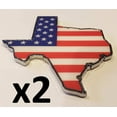 Muzzys (Set of Two) AMERICAN FLAG IN SHAPE OF TEXAS State Edition ...