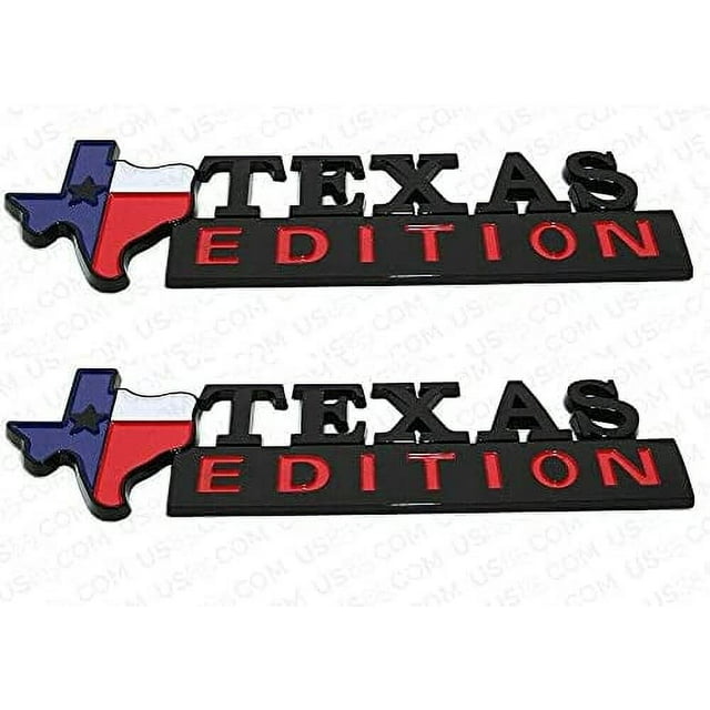 Muzzys (Set of Two) Black Texas Flag Edition Emblems Fender Tailgate ...