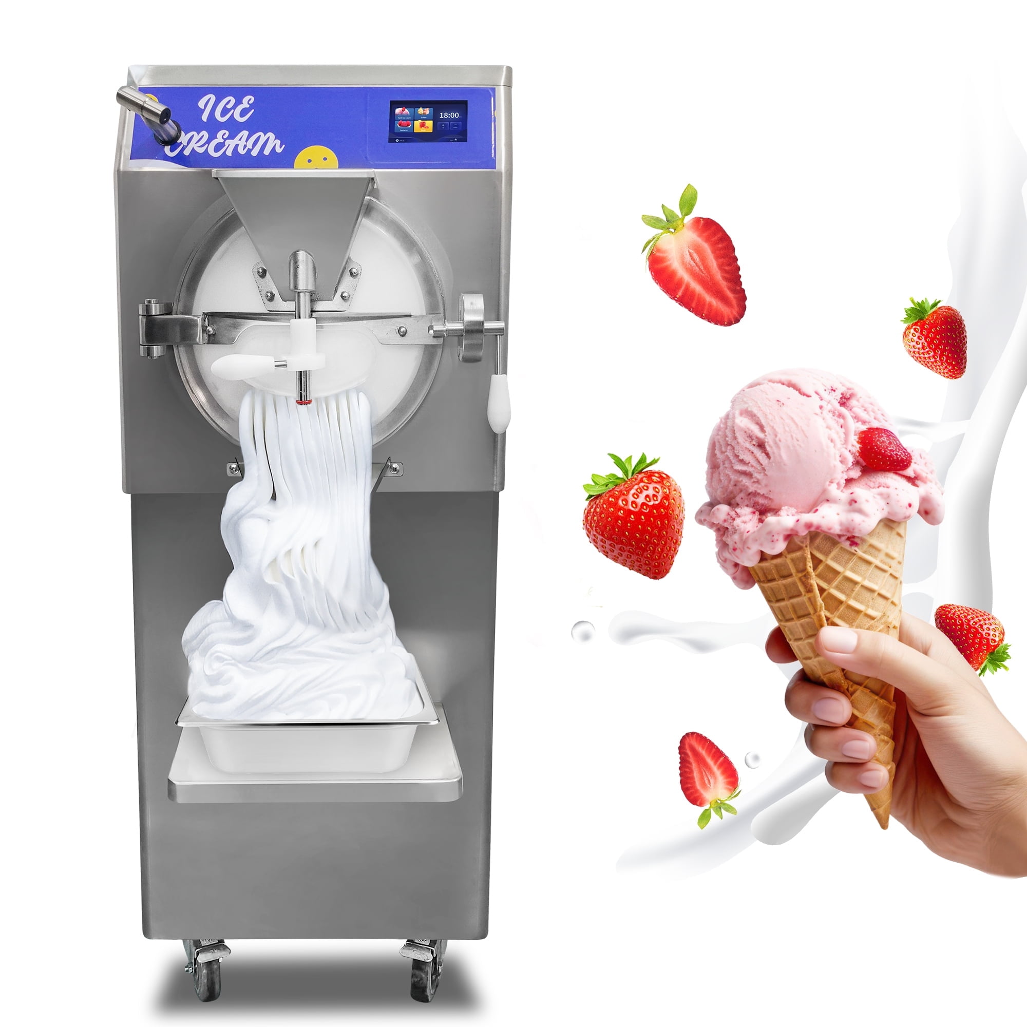 Mvckyi 60L/H Gelato Machine Commercial, Hard Serve Ice Cream Machine ...