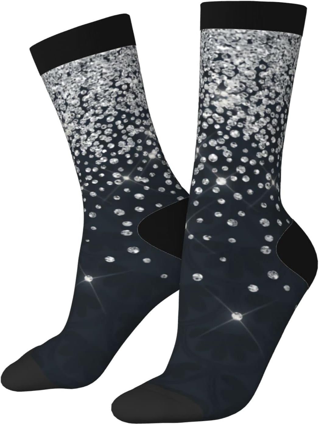 Mvirnsw Black Silver Glitter Diamond Sparkly Men Women Funny Novelty ...