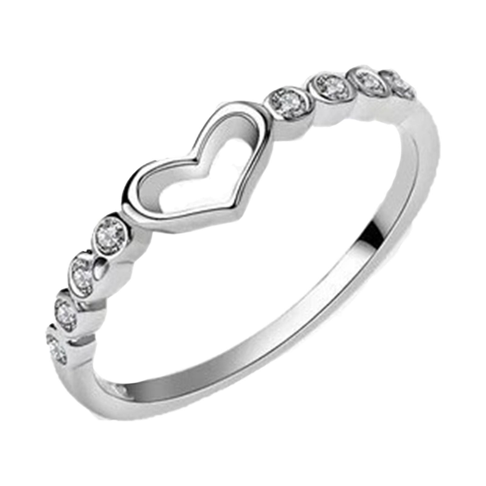 Mxee Clearance Rings for Women Womens 925 Sterling Silver Blue Sapphire ...