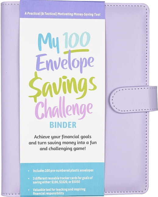 My 100 Envelope Savings Challenge Binder (Removable Cover Band for ...