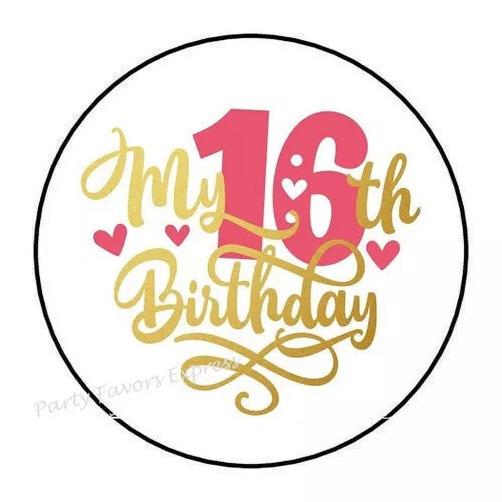 My 16Th Birthday Stickers Party Favors Phone Decal Water Bottle ...