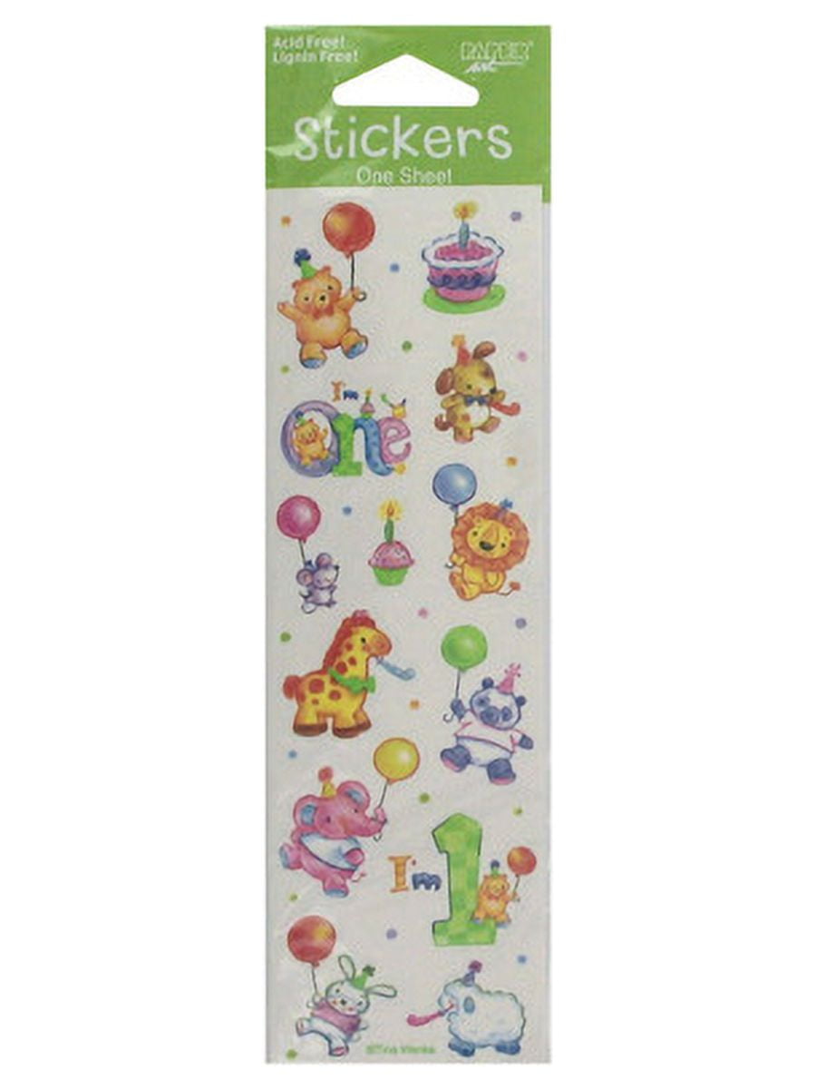 My 1St Birthday Stickers, 24 Count - Walmart.com