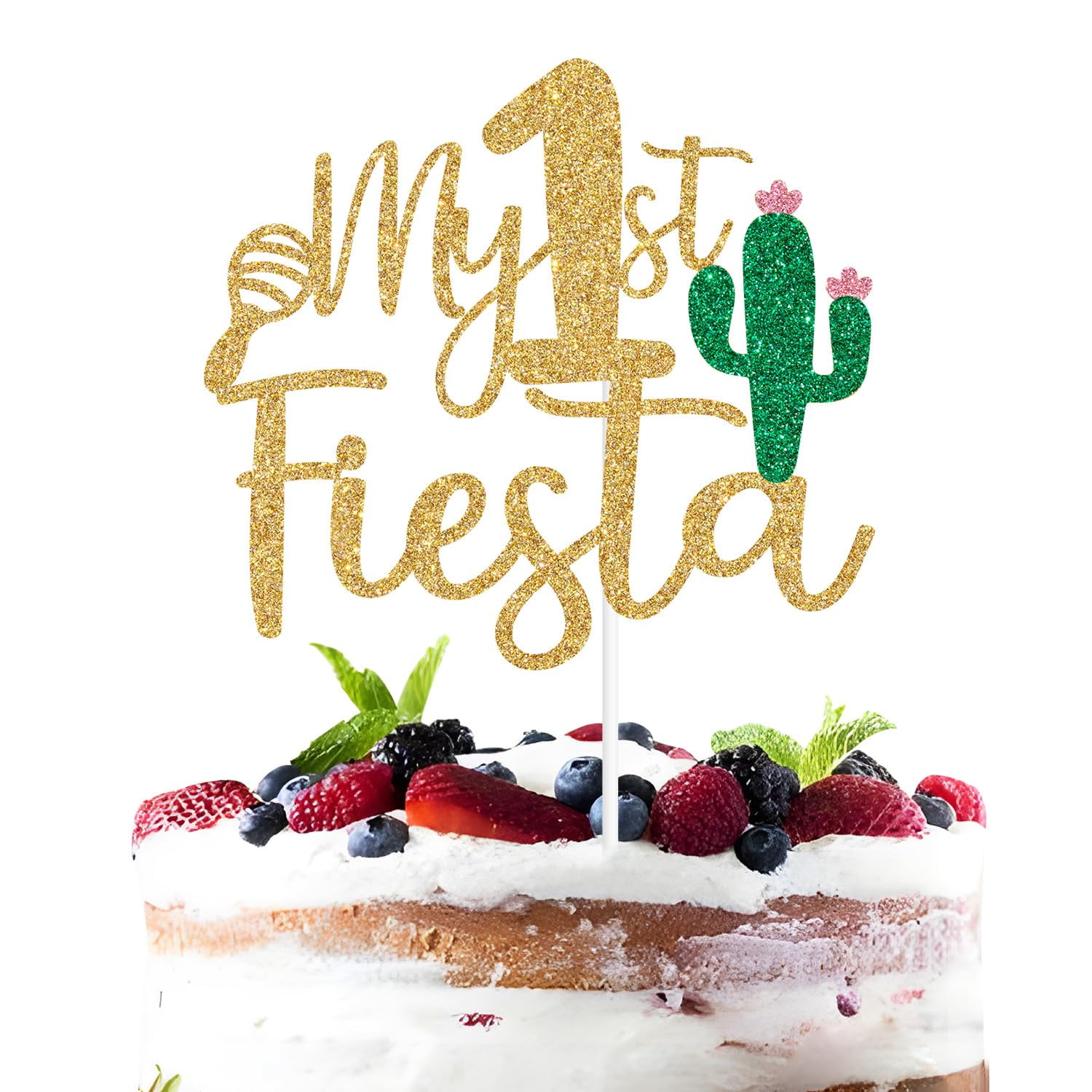 My 1st Fiesta Cake Topper, Taco AIS1 Bout One, Uno, Mexican Theme Baby ...