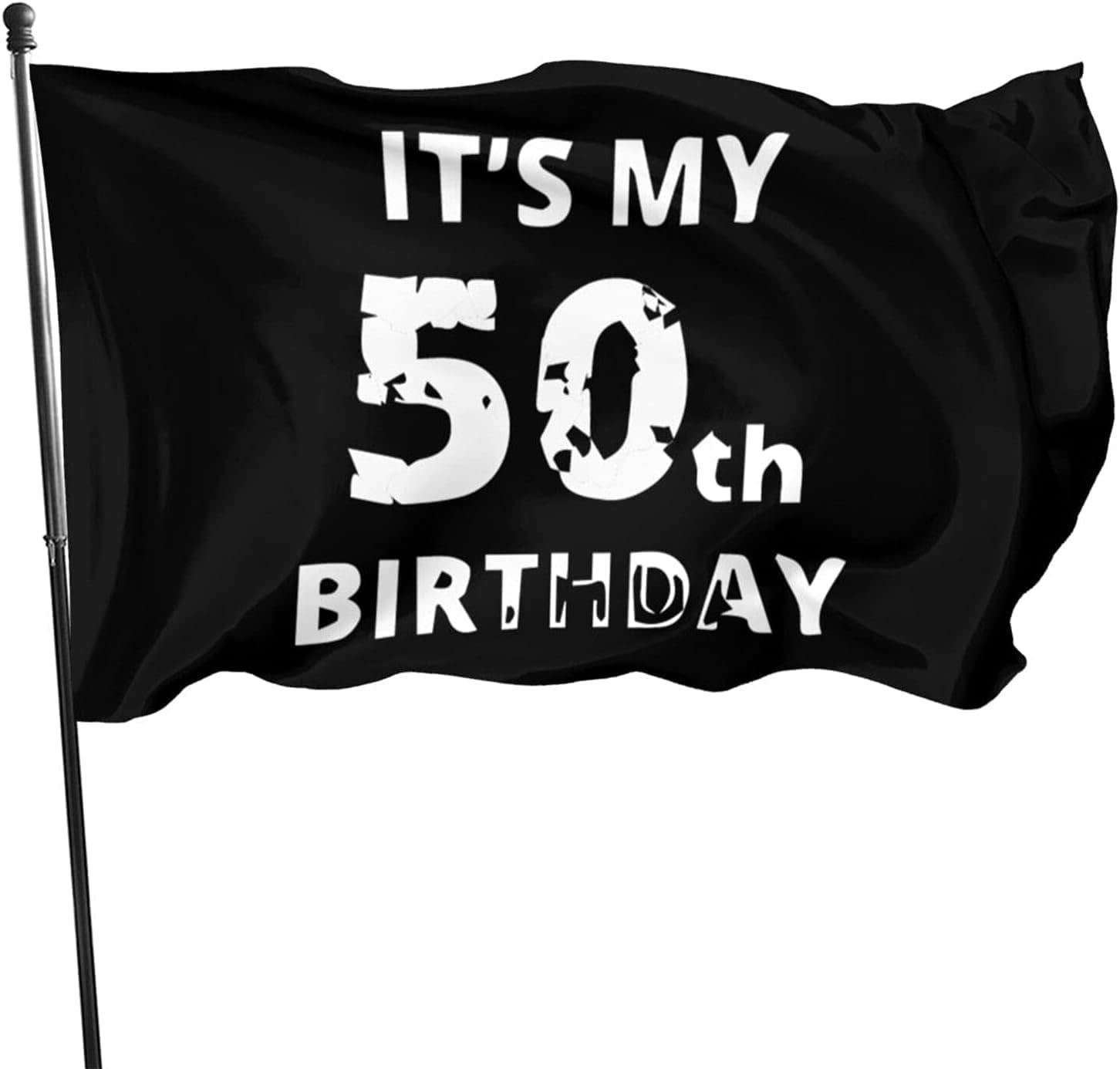 My 50th Birthday Garden Flag 3x5 Ft Decor Outdoor Banner Sign Party ...