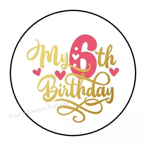 My 6Th Birthday Sticker Party Favors Sticker Envelope Seals Labels ...