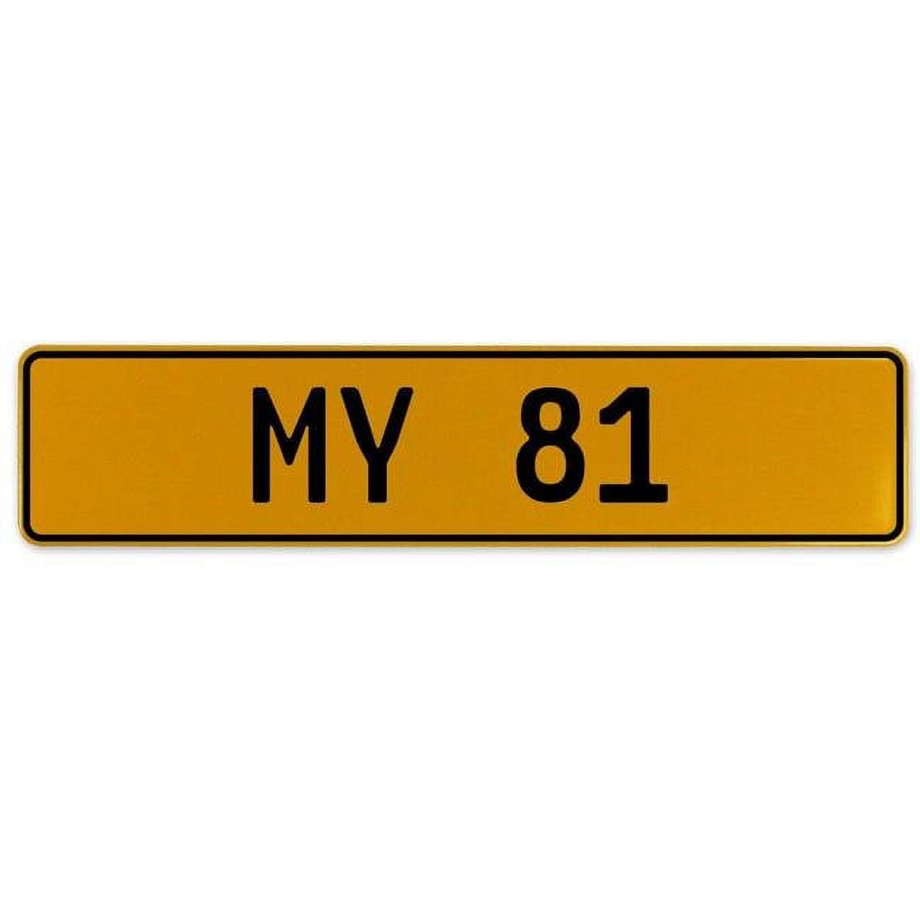 My 81 - Yellow Aluminum Street Sign Mancave Euro Plate Name Door Sign ...