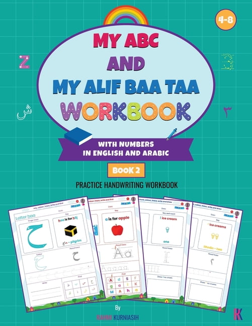 My ABC and My Alif Baa Taa Workbook with Numbers in English and Arabic ...