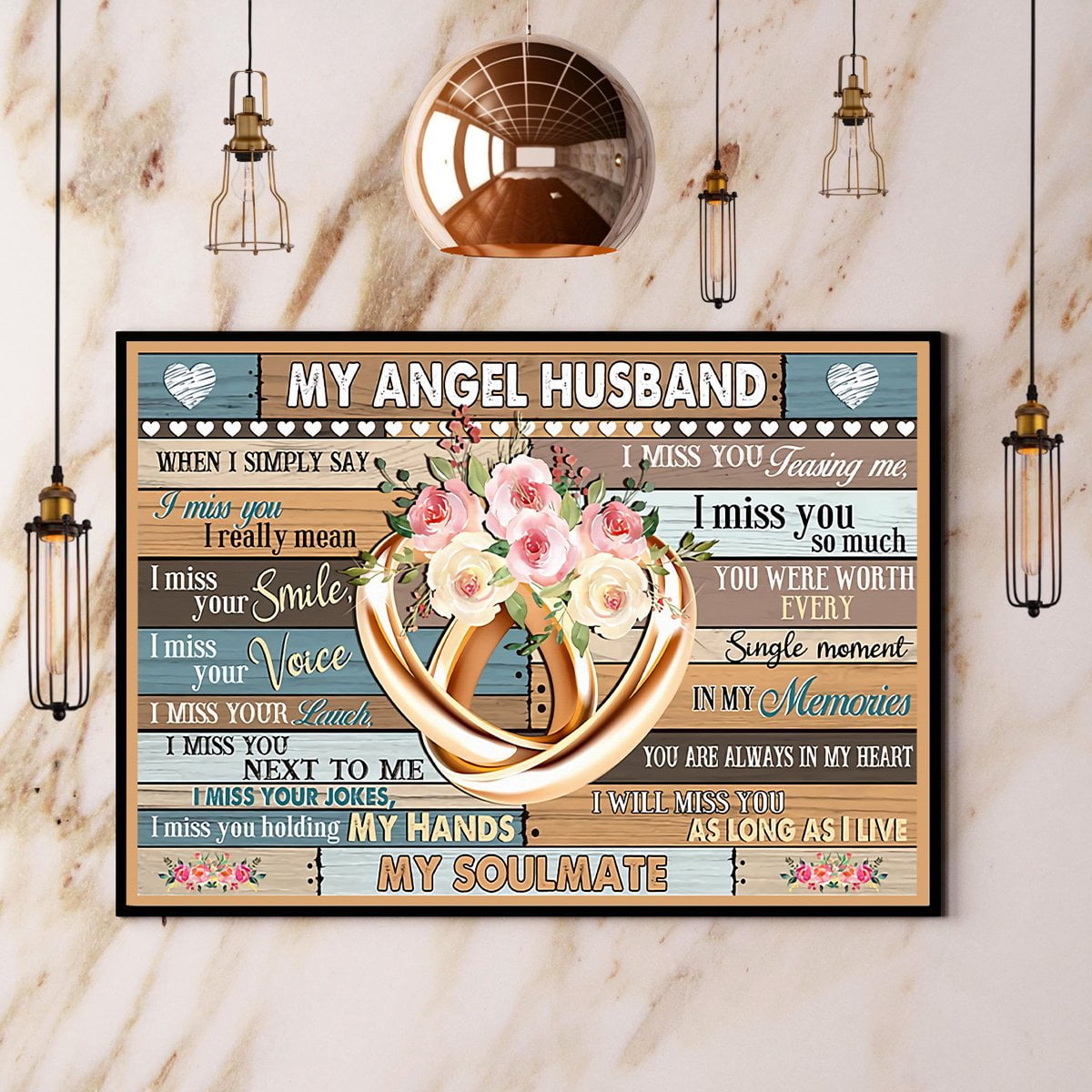 My Angel Husband My Soulmate Husband Gift Paper Poster No Frame Matte ...