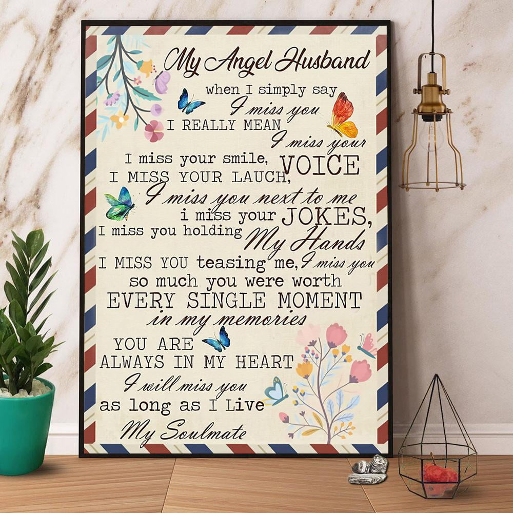 My Angel Husband You Are Always In My Heart Airmail Paper Poster No ...