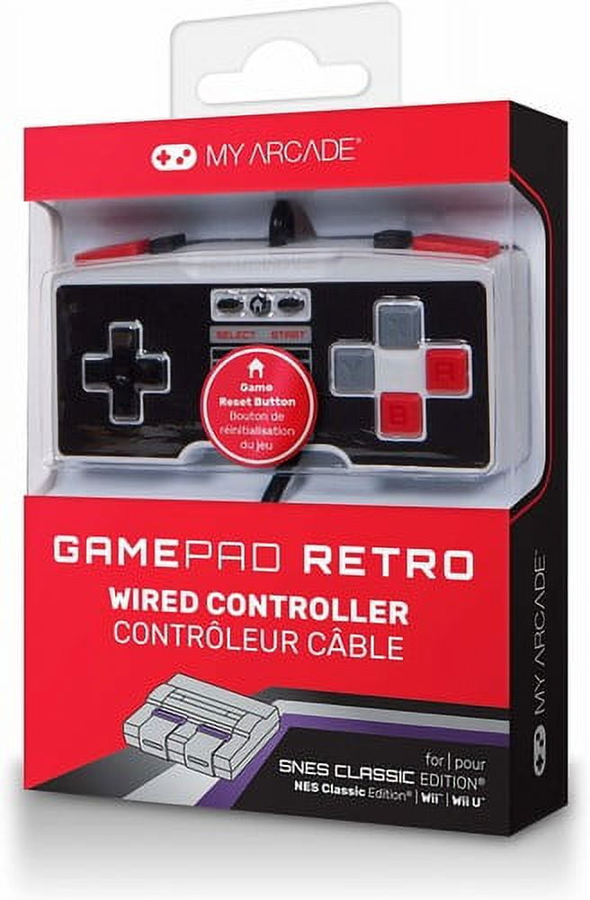 My Arcade GamePad Retro Wired Controller for NES and SNES Classic ...