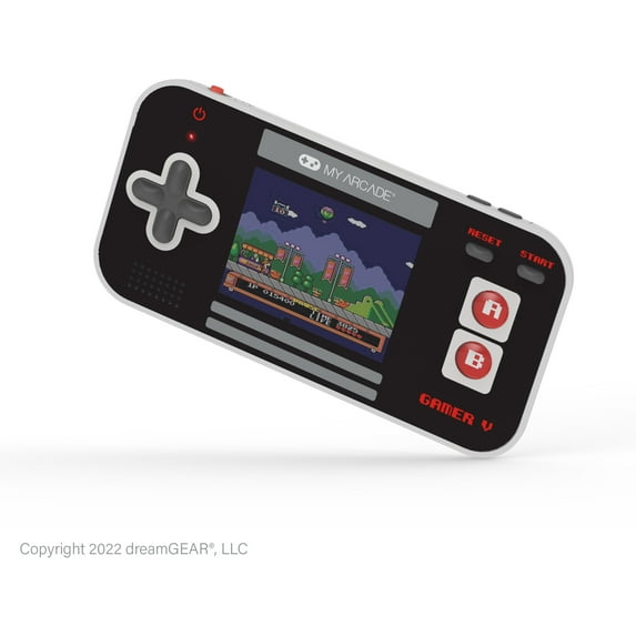My Arcade DGUN-3911 Handheld Game System, 220 Games, Black, Gray, Red ...