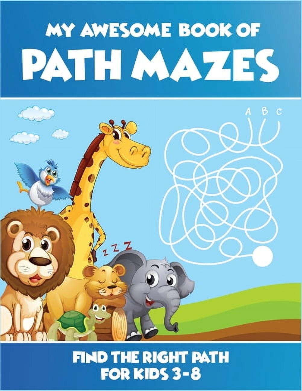 My Awesome Book of Path Mazes Find the Right Path For Kids 3-8 : Best ...