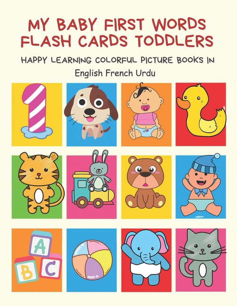 My Baby First Words Flash Cards Toddlers Happy Learning Colorful ...