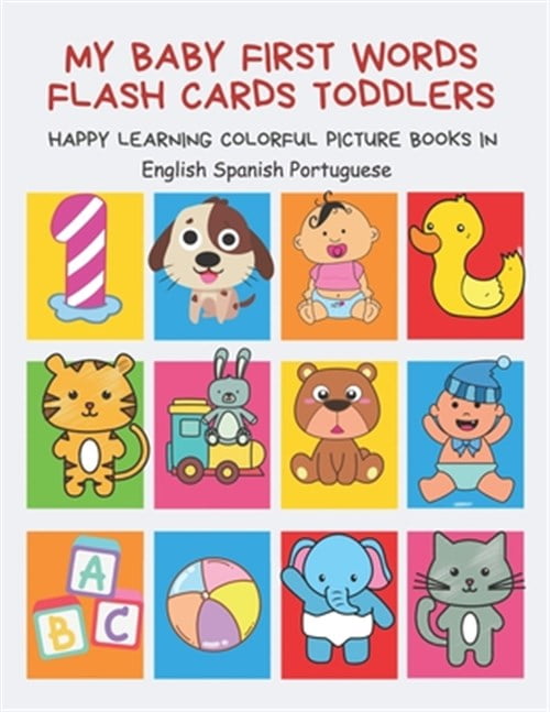 My Baby First Words Flash Cards Toddlers Happy Learning Colorful ...