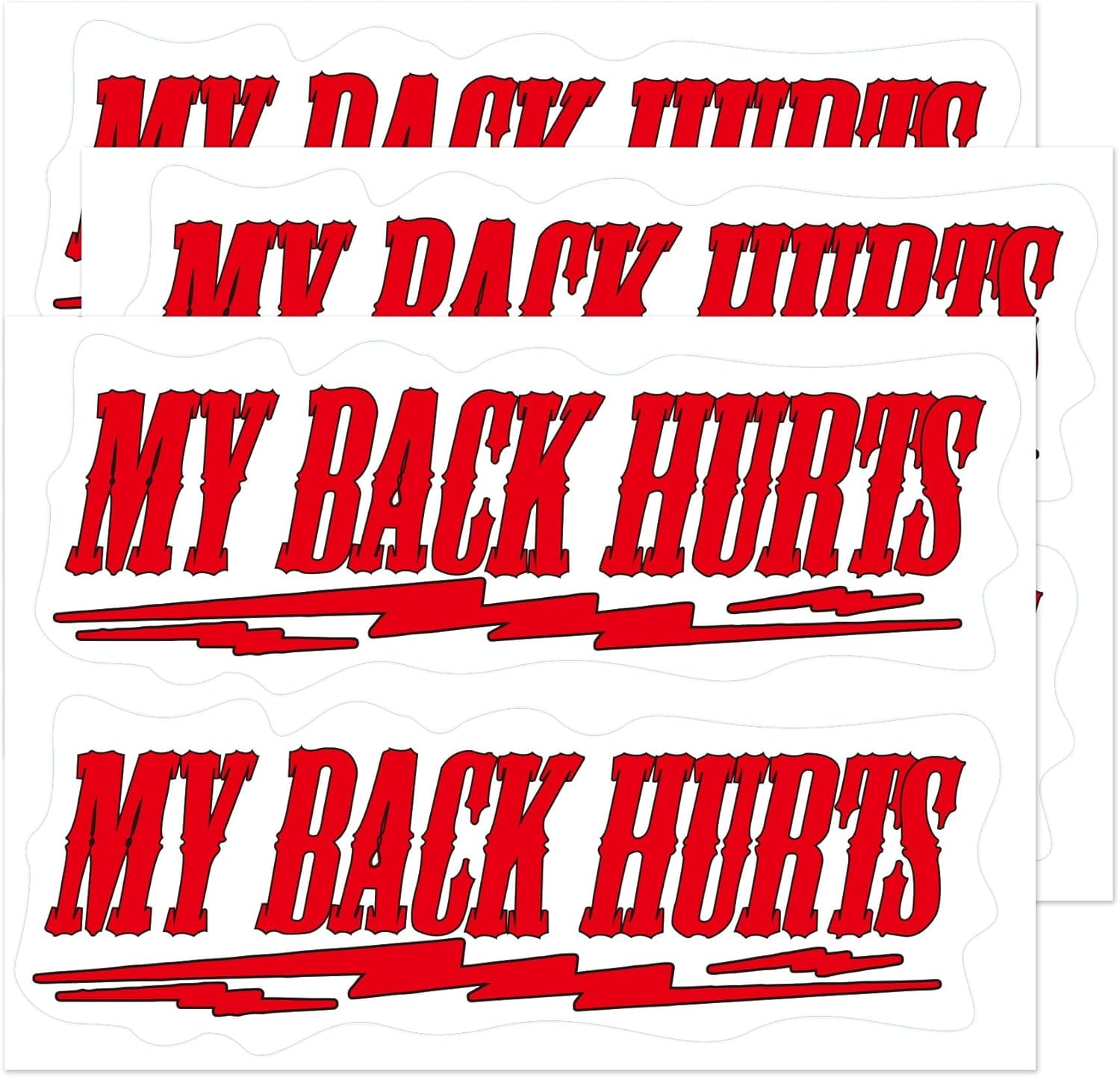 My Back Hurts Stickers Hard Hat Work Sticker Decals Funny Mechanic ...