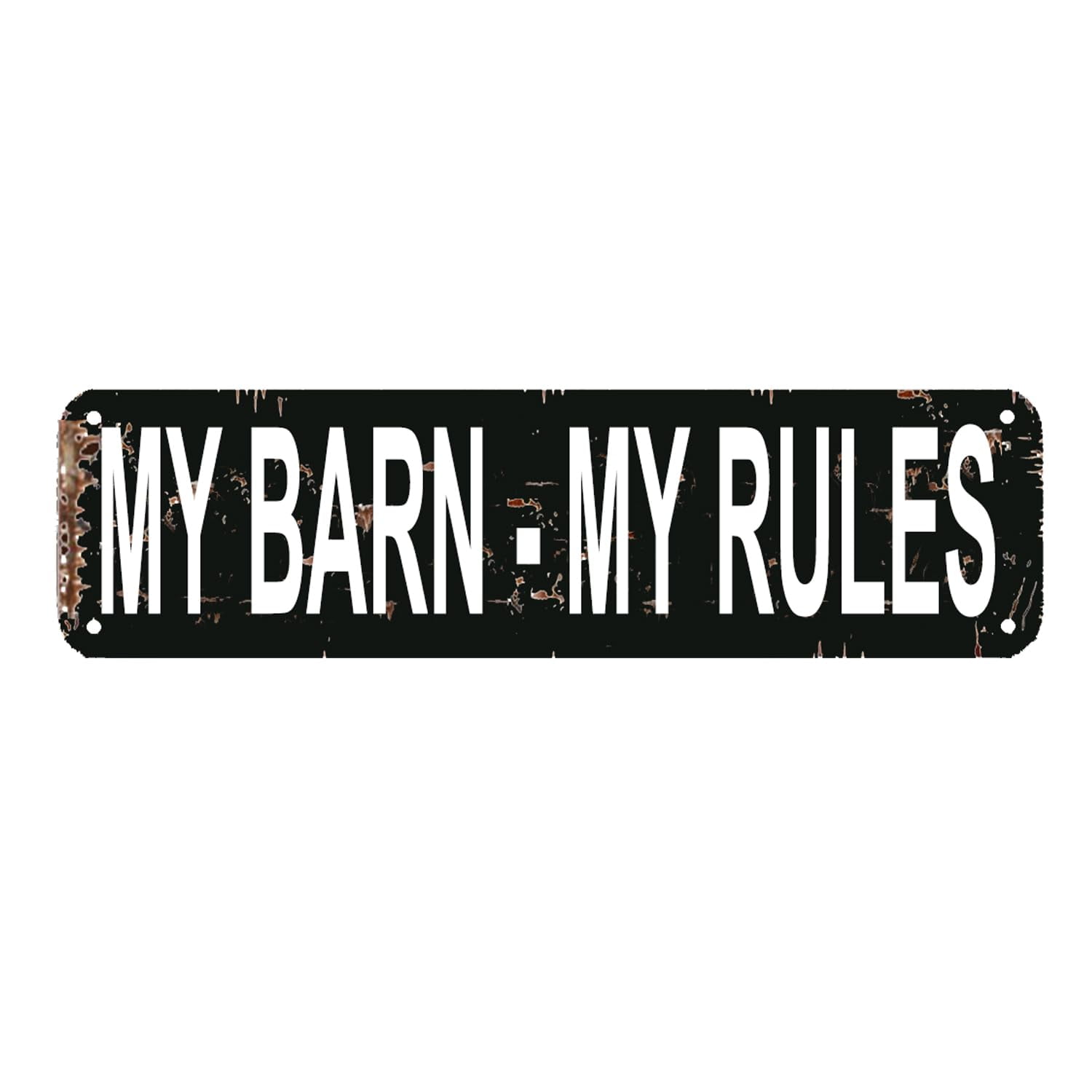 My Barn My Rules Sign Farm Farmhouse Rustic Man Cave Wall Decor Metal ...
