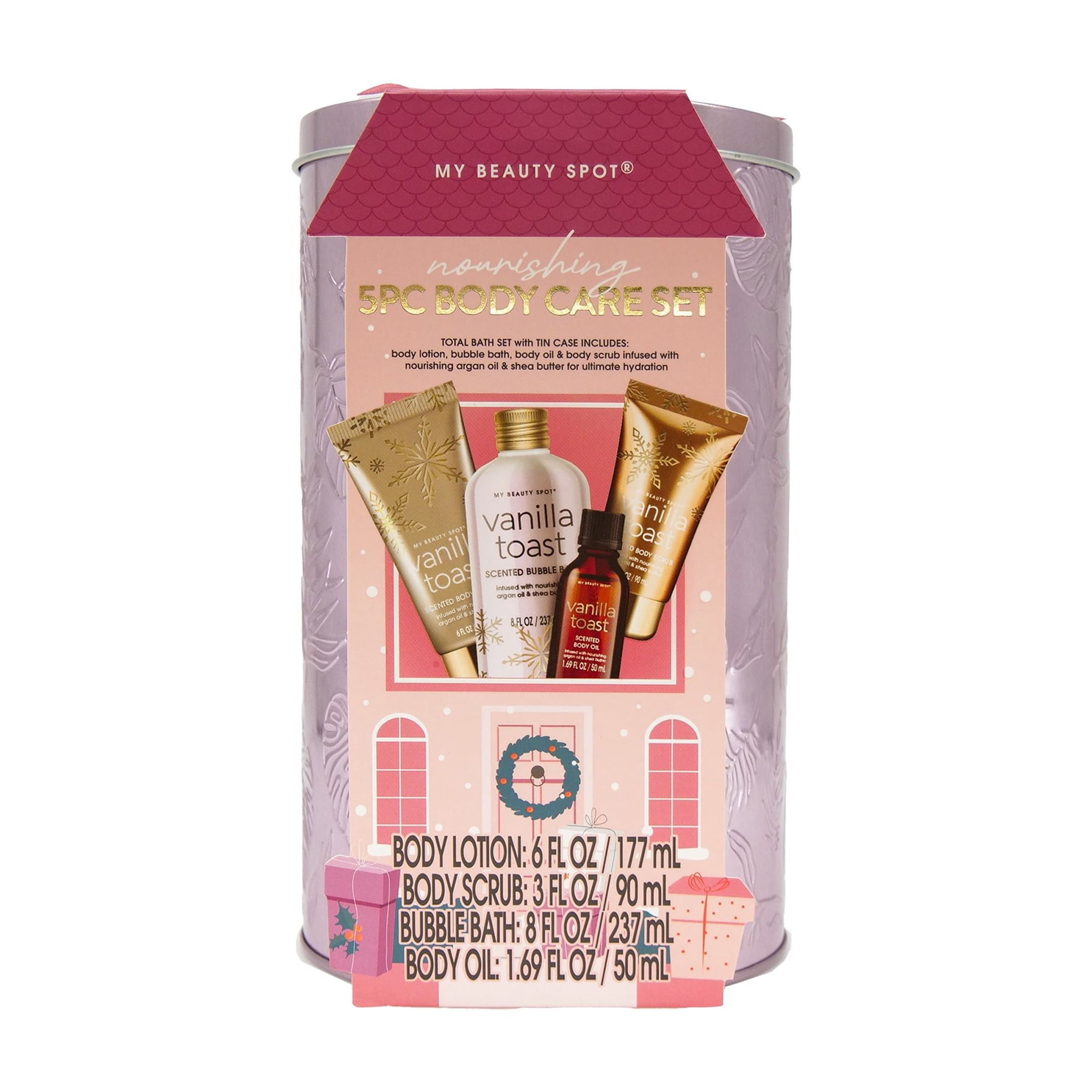 My Beauty Spot Body Care Set with Tin Case, Vanilla Toast Scent, 5 ...
