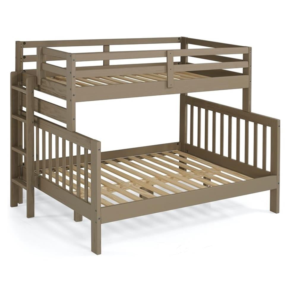My Bed Now Acadia Twin-over-Full Solid Wood Bunk Bed with Ladder in ...