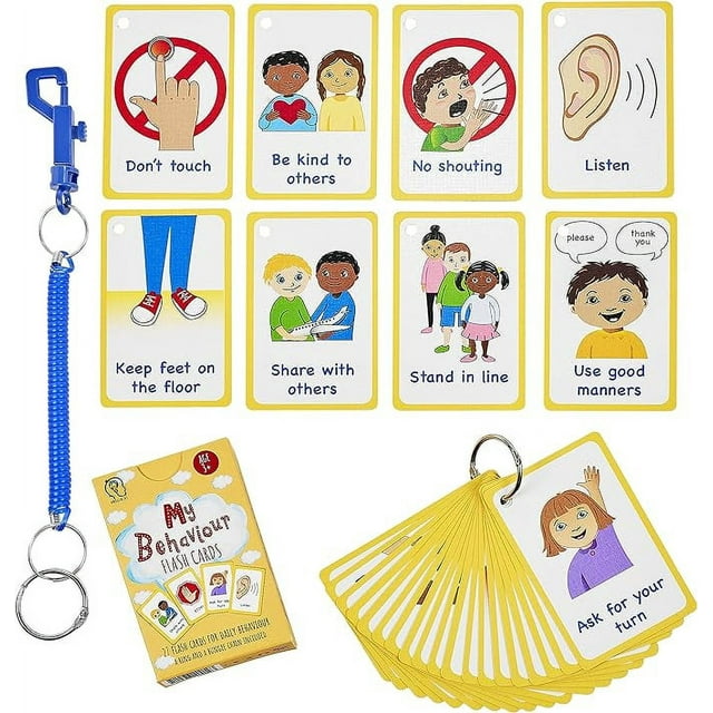 My Behaviour Cards 27 Flash Cards for Visual aid Special Ed, Speech ...