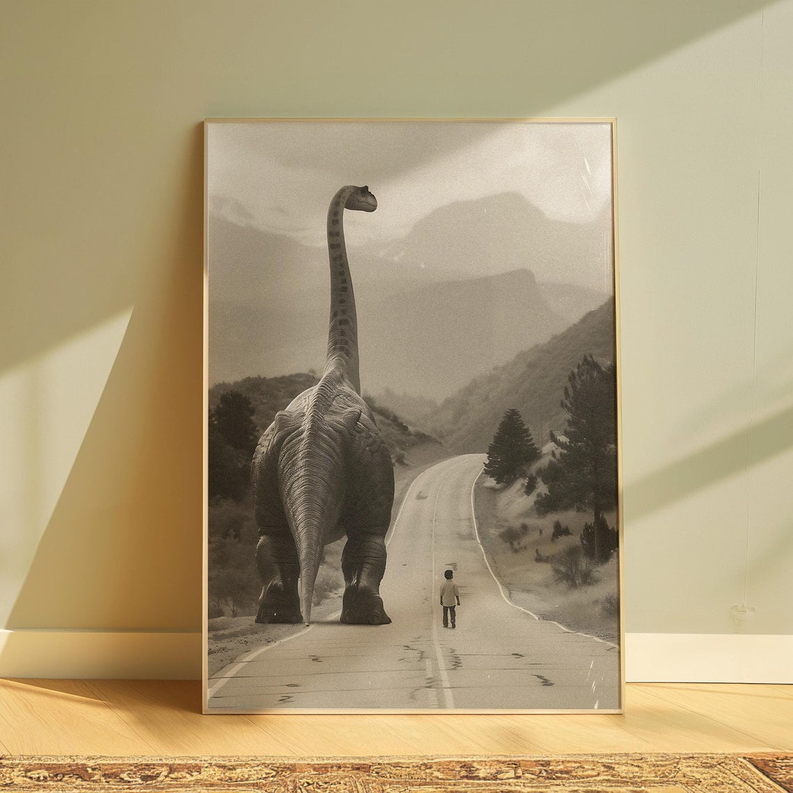 My Best Friend Dinosaur Nursery Wall Art, Unframed Canvas Size 12x18 ...