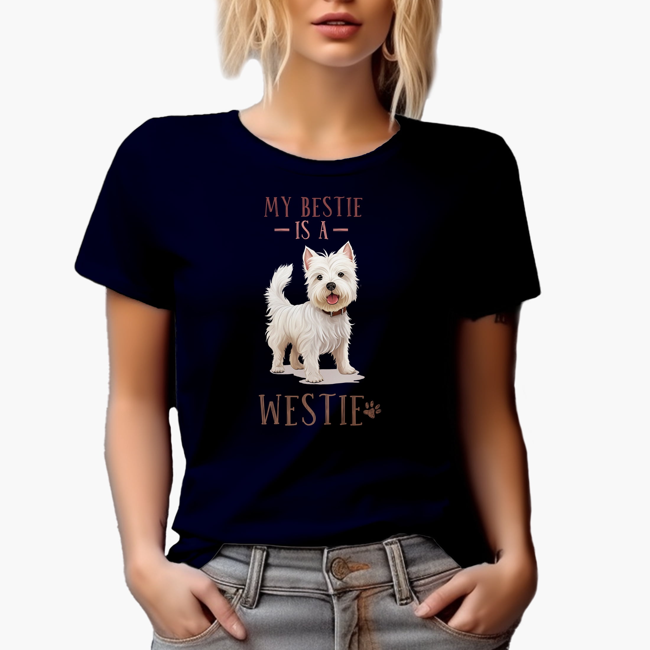 My Bestie Is a Westie with a West Highland White Terrier Dog Merch Gift ...
