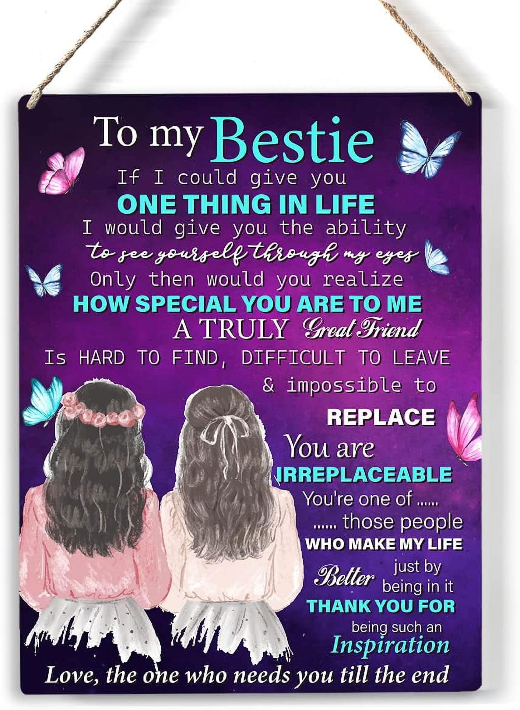 to My Bestie You are Irreplaceable Wood Sign Best Friends Wooden Signs ...