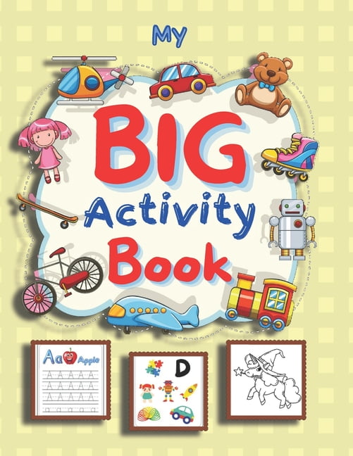 My Big Activity Book: Letter Tracing - Coloring for Kids Ages 3 + - I ...