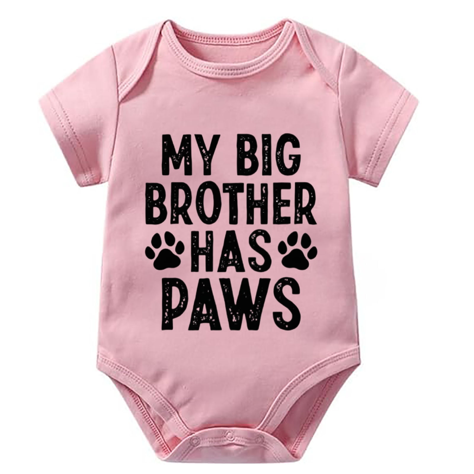 My Big Brother Has Paws Outfits for Baby Boys Short Sleeve Going Home ...
