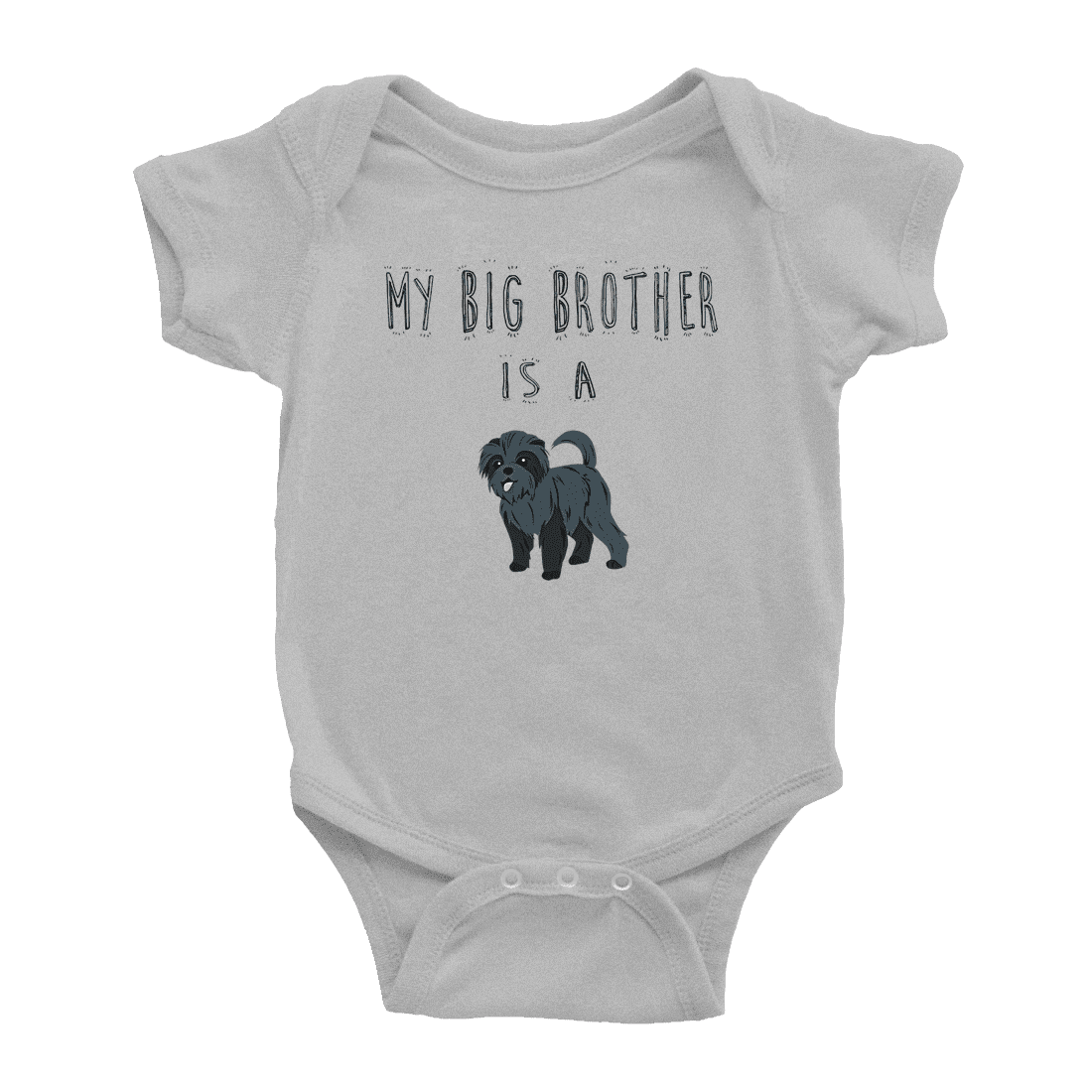 My Big Brother Is A Affenpinscher Dog Funny Baby Clothes Bodysuit Boy ...