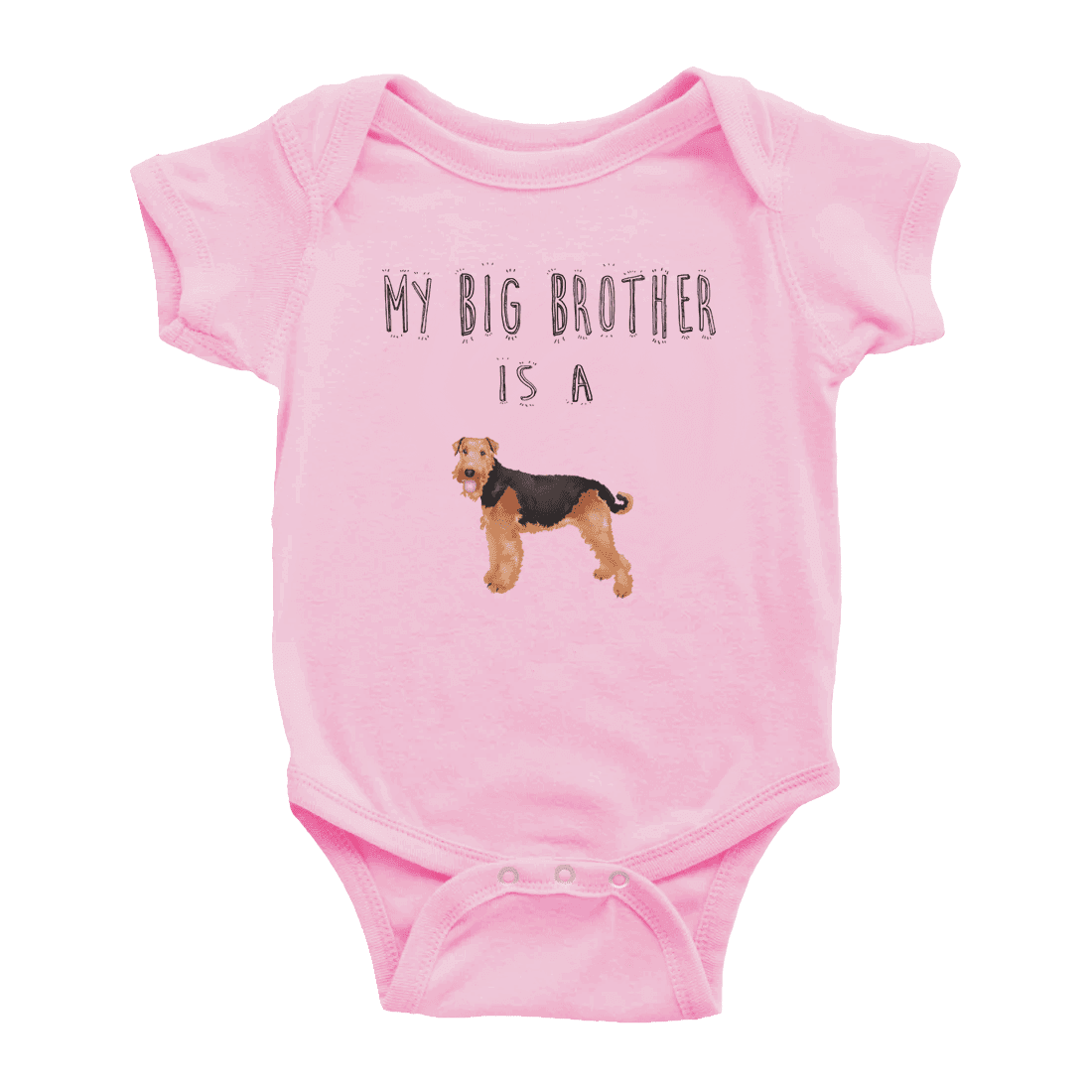 My Big Brother Is A Airedale Terrier Dog Baby Outfits For Boys Girl ...
