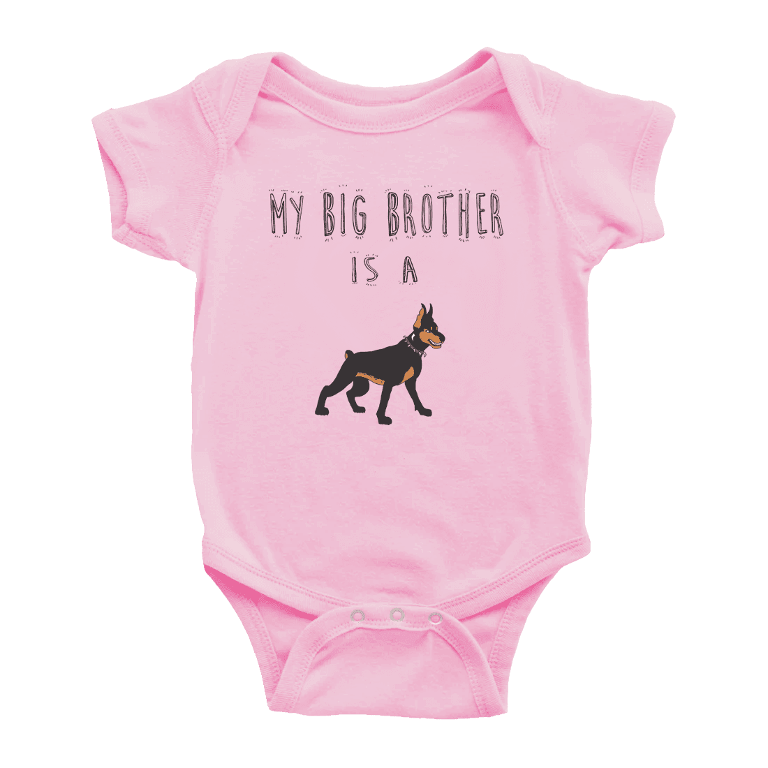 My Big Brother Is A Doberman Dog Cute Baby Rompers Boy Girl Newborn ...