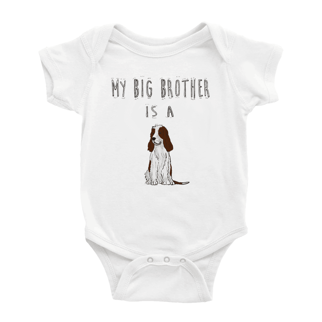 My Big Brother Is A English Springer Spaniel Dog Cute Baby Clothing ...