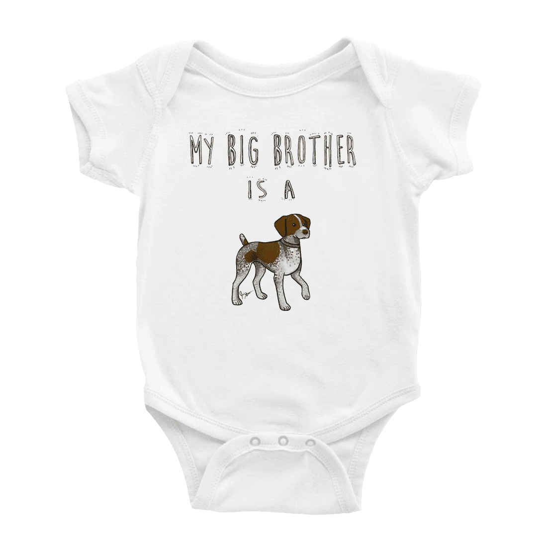 My Big Brother Is A German Shorthaired Pointer Dog Cute Baby Clothing ...