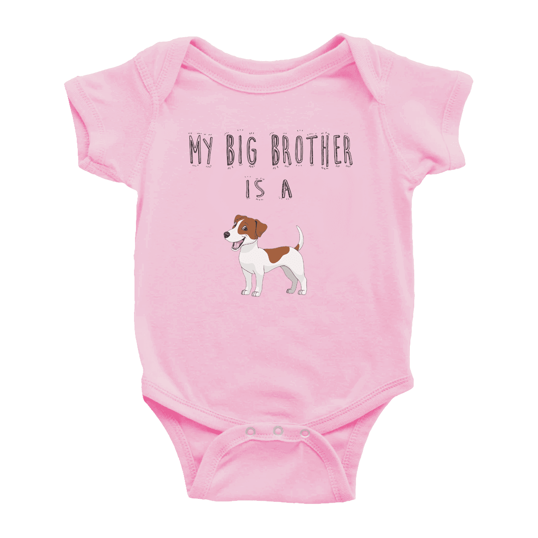 My Big Brother Is A Jack Russell Terrier Dog Funny Baby Bodysuit Boy ...