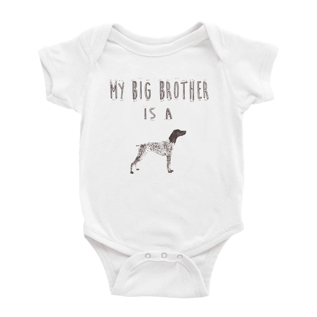My Big Brother Is A Pointer Dog Cute Baby Clothing Bodysuits Boy Girl ...