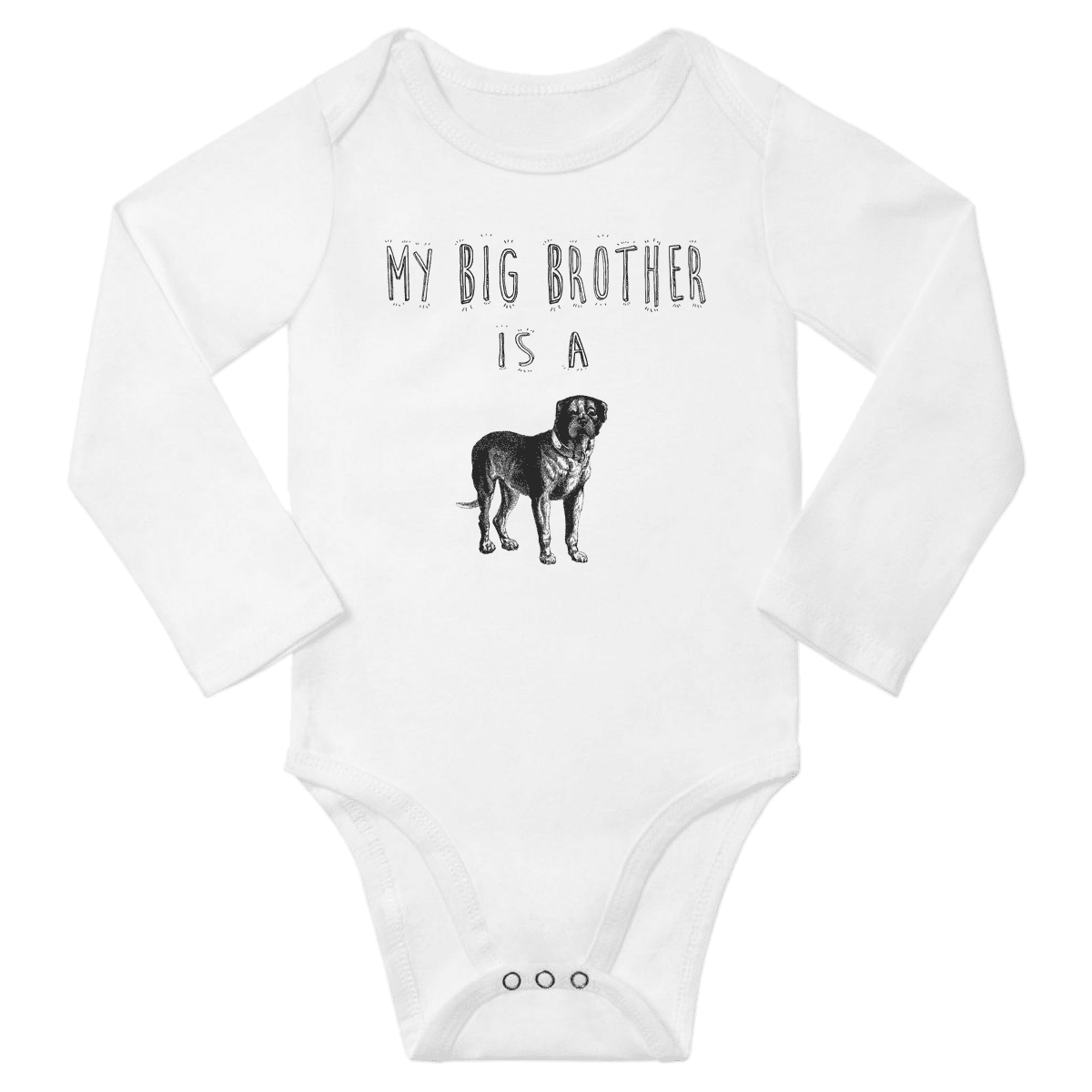 My Big Brother is a Cane Corso Dog Cute Baby Long Sleeve Clothing ...