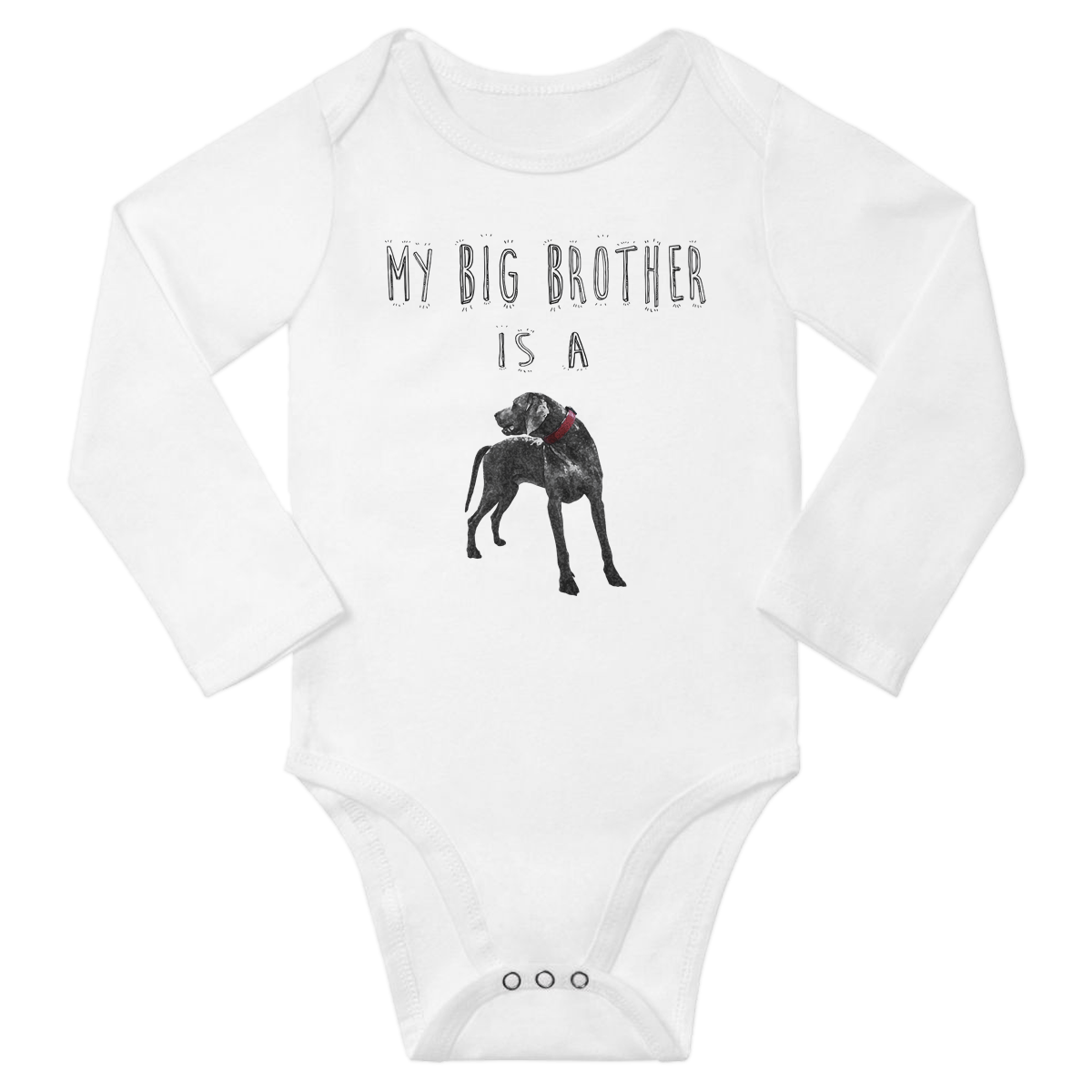 My Big Brother is a Plott Hound Dog Funny Baby Long Sleeve Clothing ...