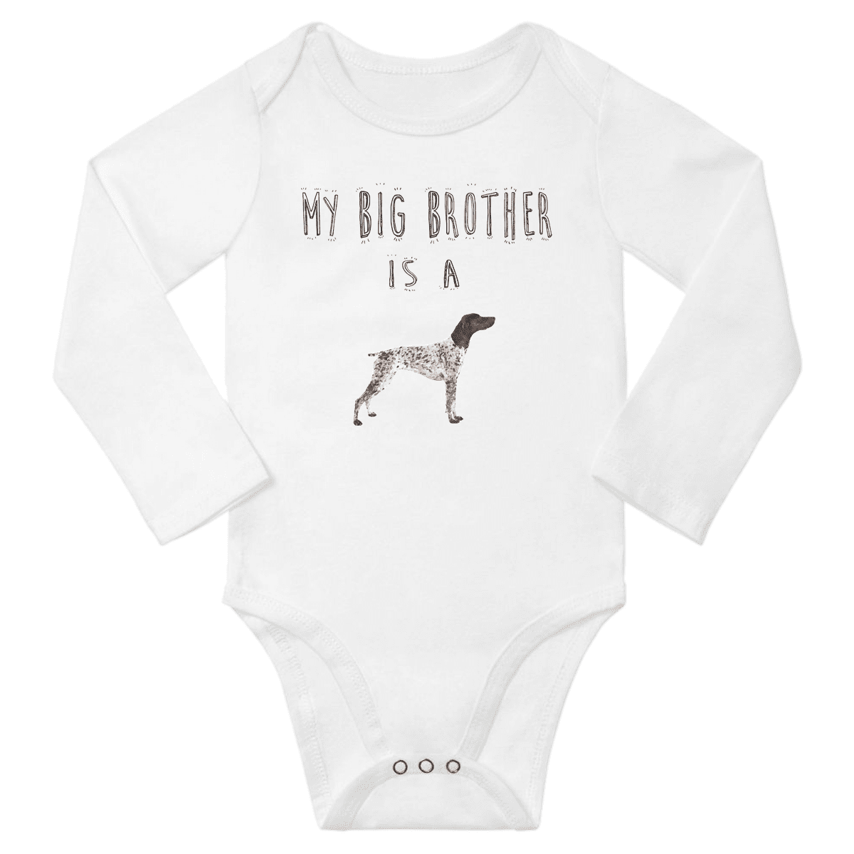 My Big Brother is a Pointer Dog Cute Baby Long Sleeve Clothing ...