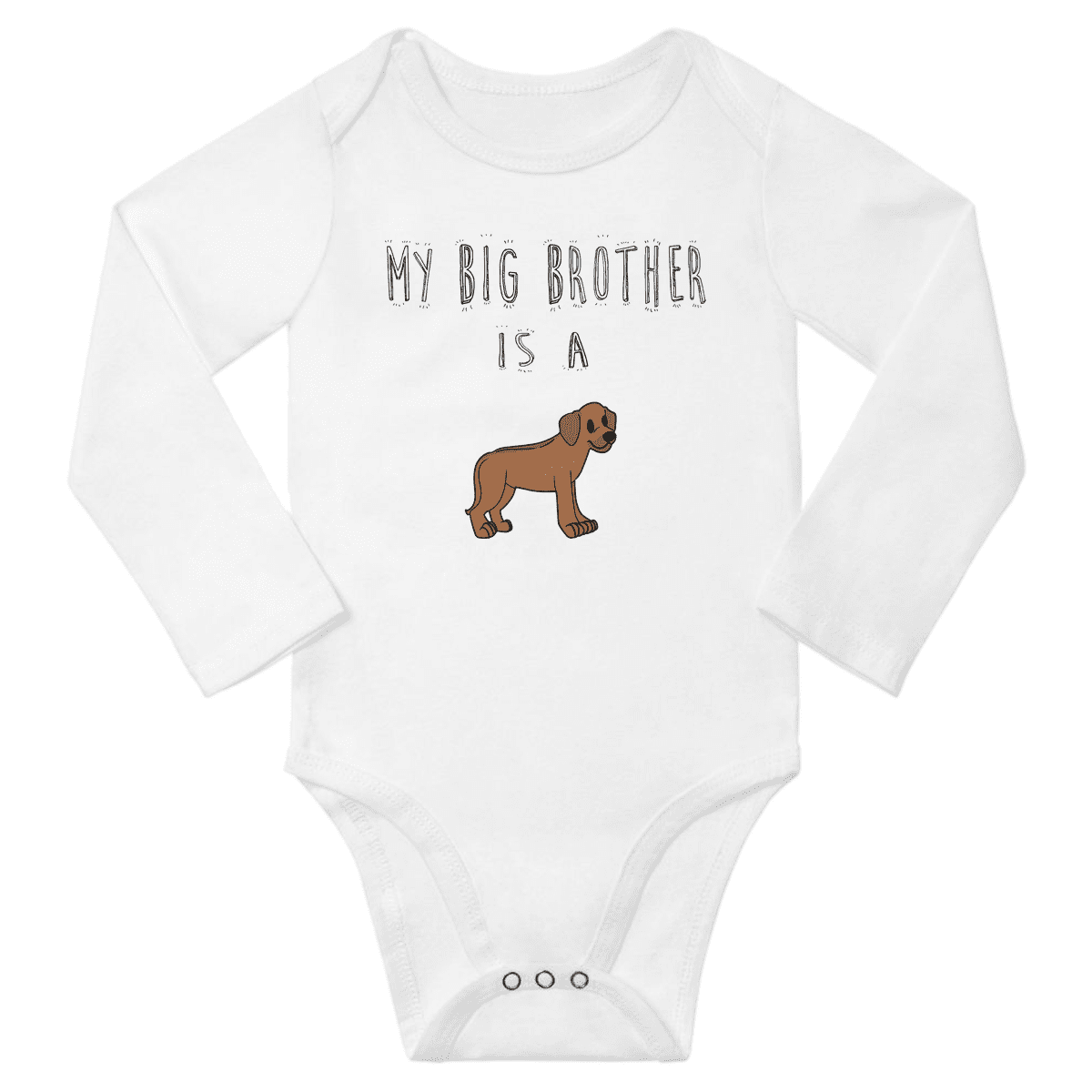 My Big Brother is a Rhodesian Ridgeback Dog Cute Baby Long Sleeve ...