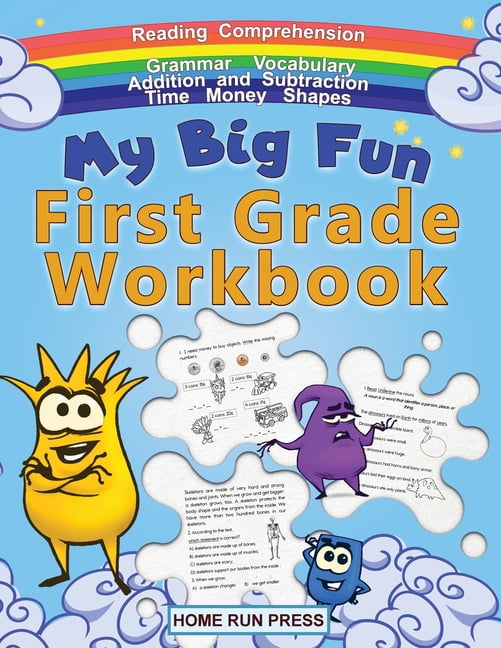 My Big Fun First Grade Workbook: 1st Grade Workbook Math, Language Arts ...