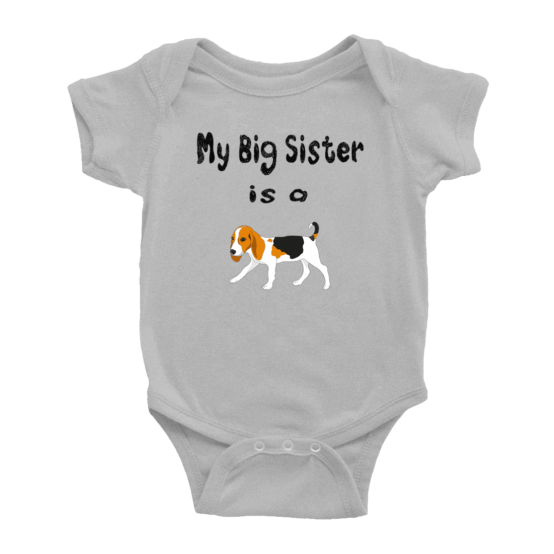 My Big Sister Is A Beagle Dog Cute Baby Clothes Bodysuit Boy Girl ...