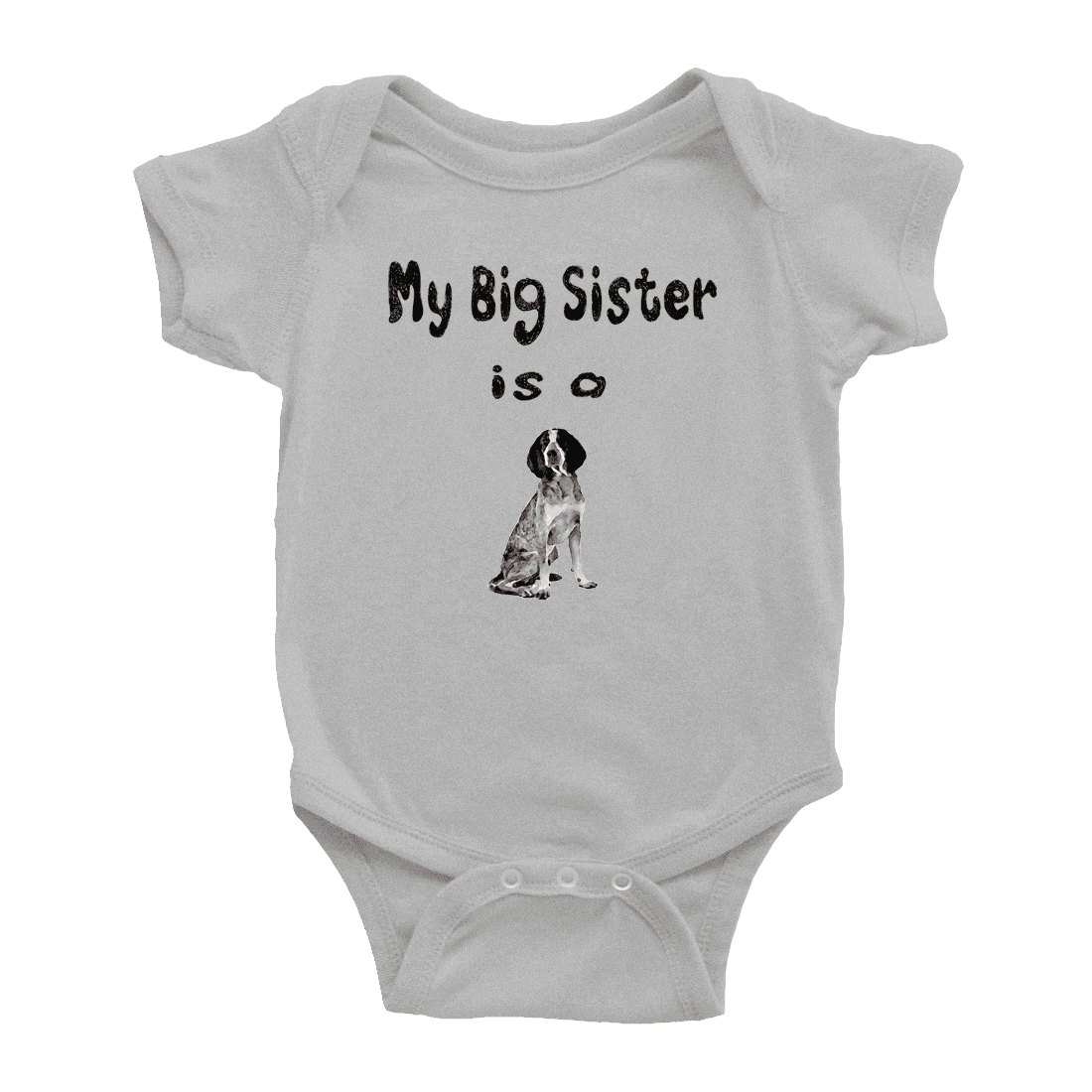 My Big Sister Is A Bluetick Coonhound Dog Cute Baby Clothing Bodysuits ...