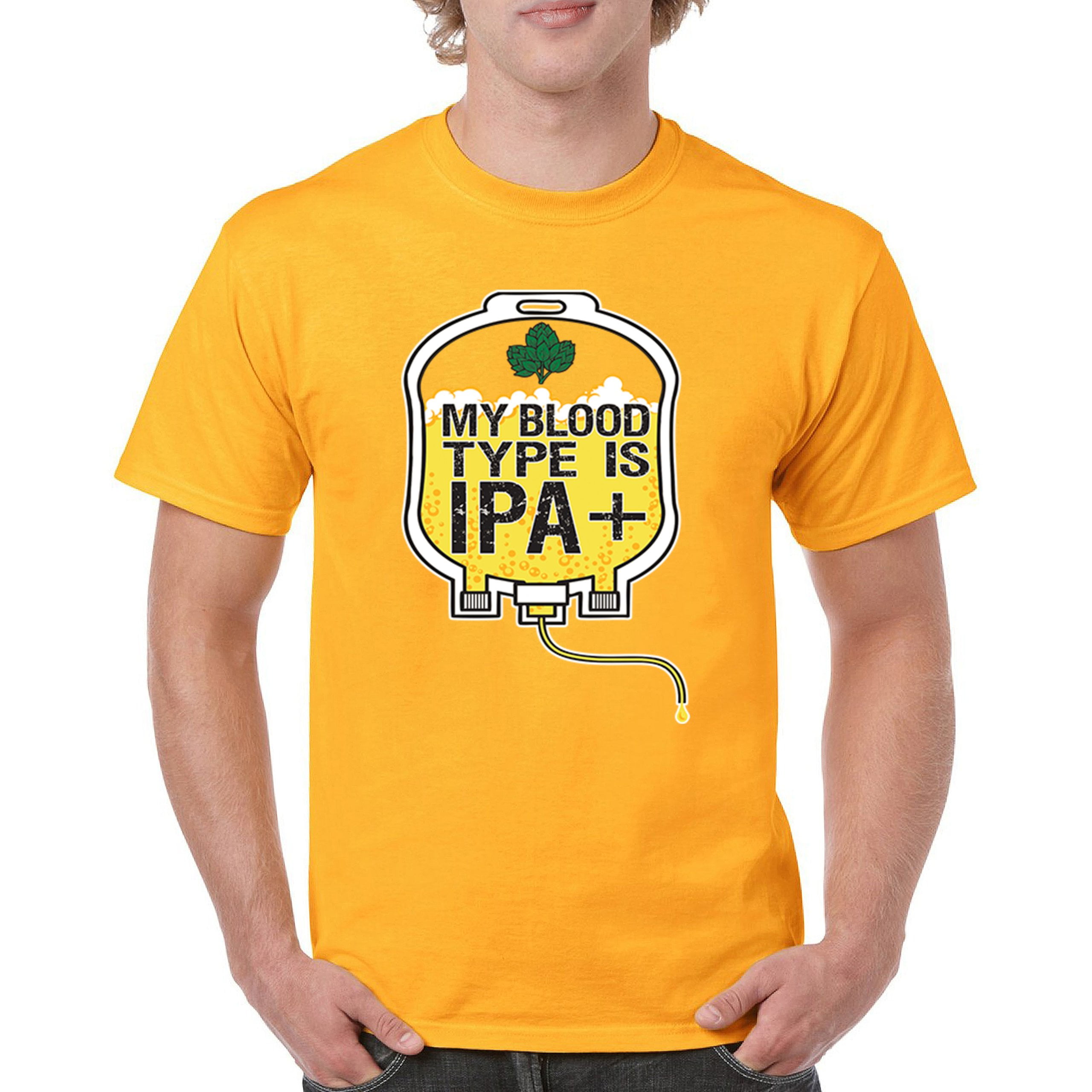 My Blood Type IPA T-shirt Craft Brew Hop Lover Funny Beer Bag Humor Sarcastic Drinking Brewery ...