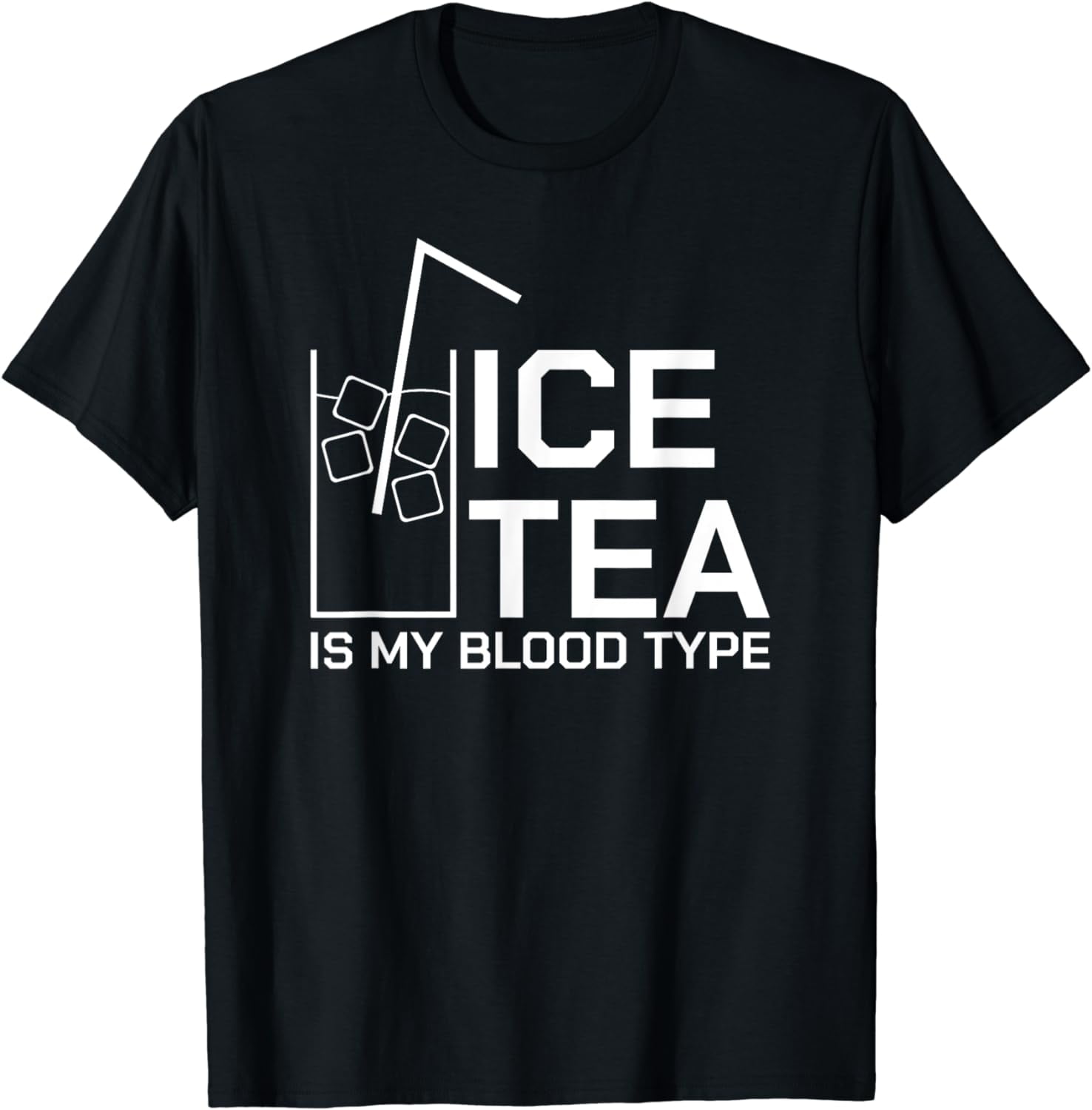 My Blood Type Is Ice Tea I Coffee Iced Tea Nurse Tee T-Shirt - Walmart.com